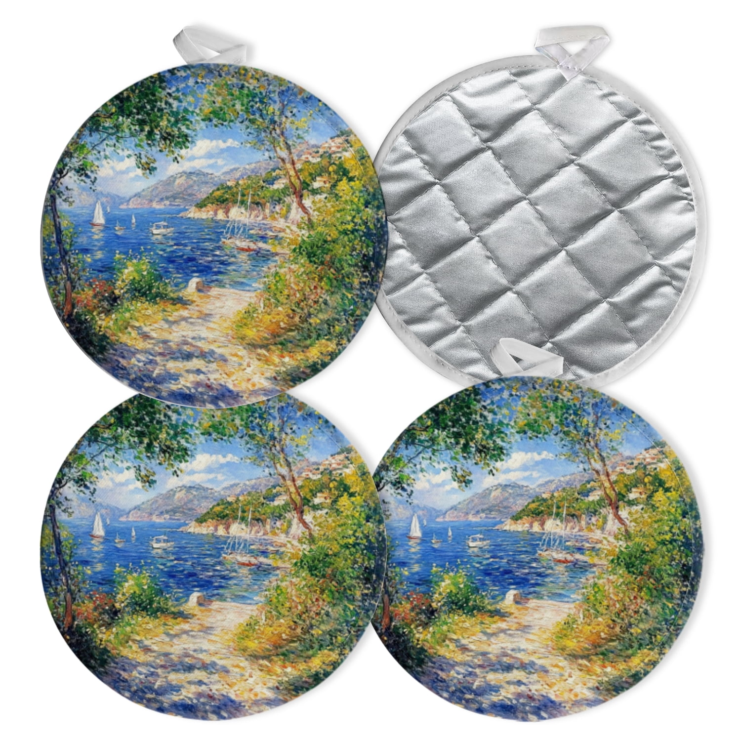 4 PCS Pot Holders for Kitchen,Potholders Sets with Hook for Oven ...