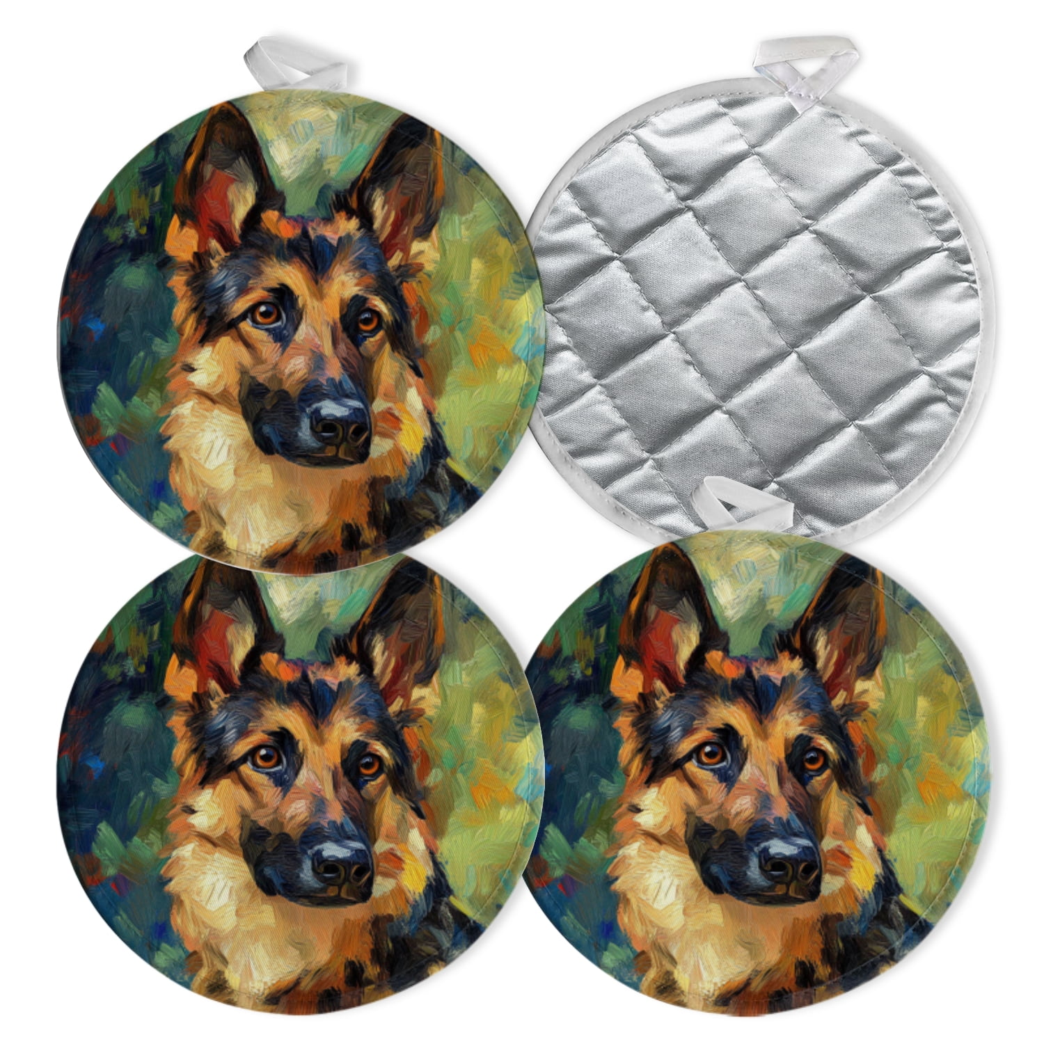 4 PCS Pot Holders for Kitchen,Potholders Sets with Hook for Oven ...
