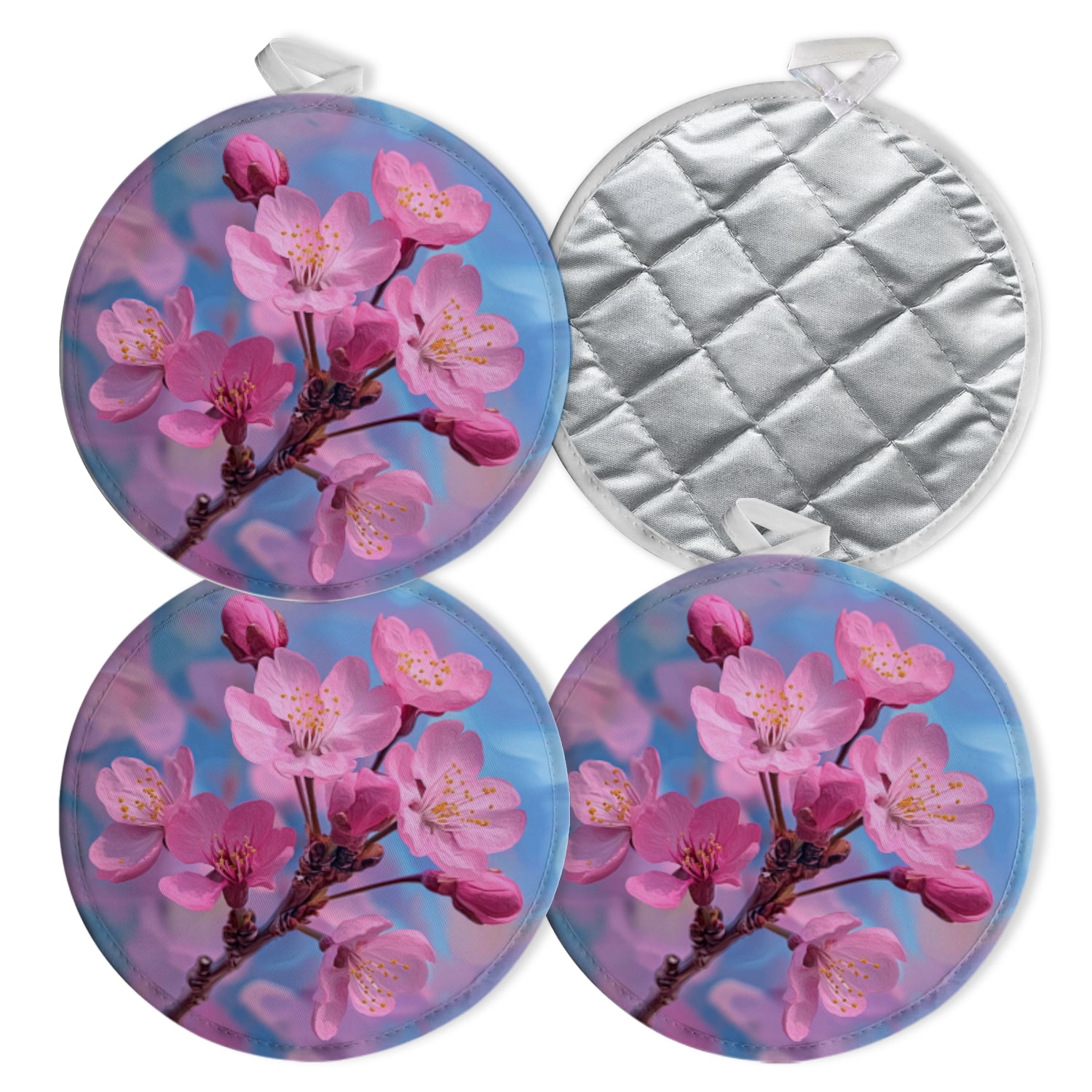 4 PCS Pot Holders for Kitchen,Potholders Sets with Hook for Oven ...