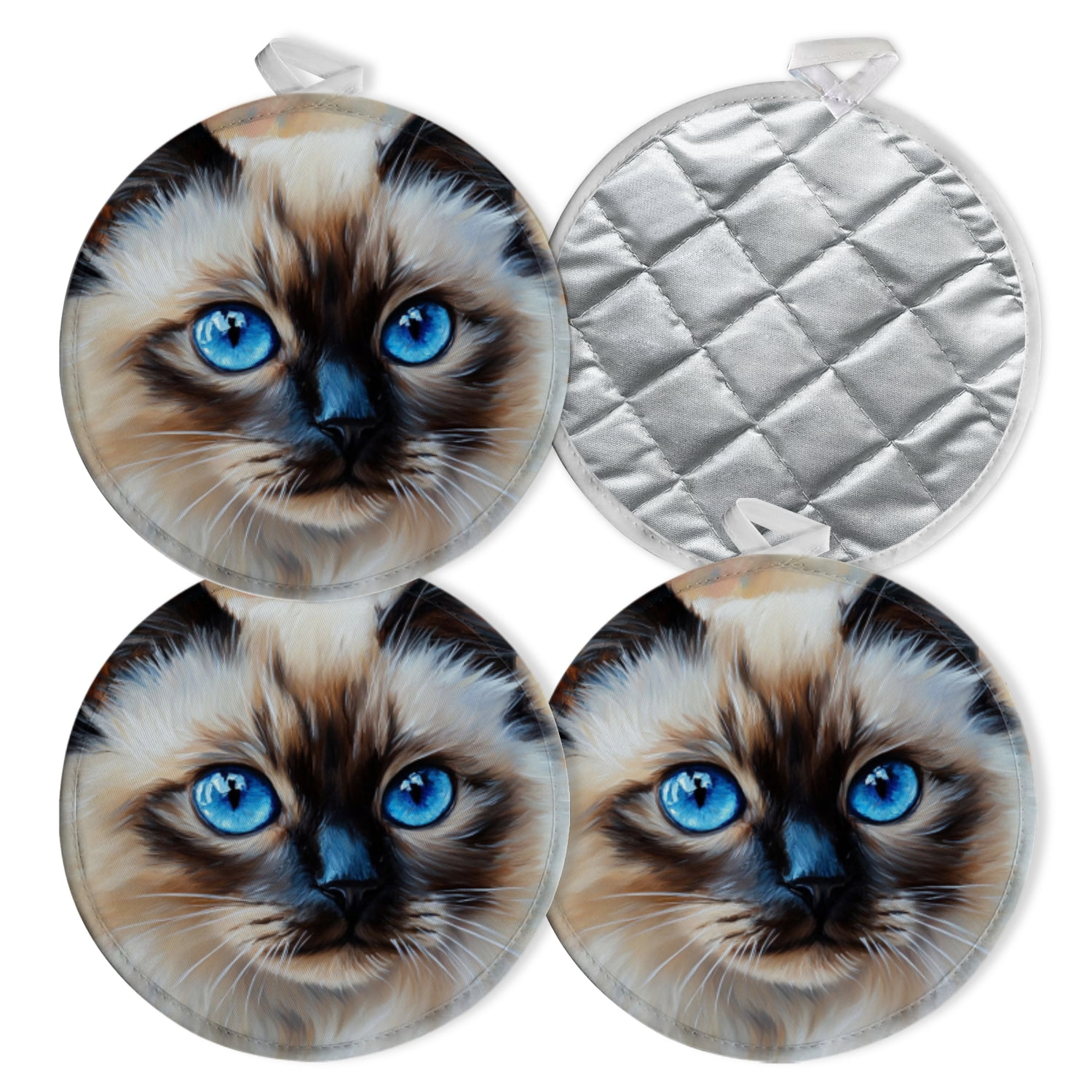 4 PCS Pot Holders for Kitchen,Potholders Sets with Hook for Oven ...