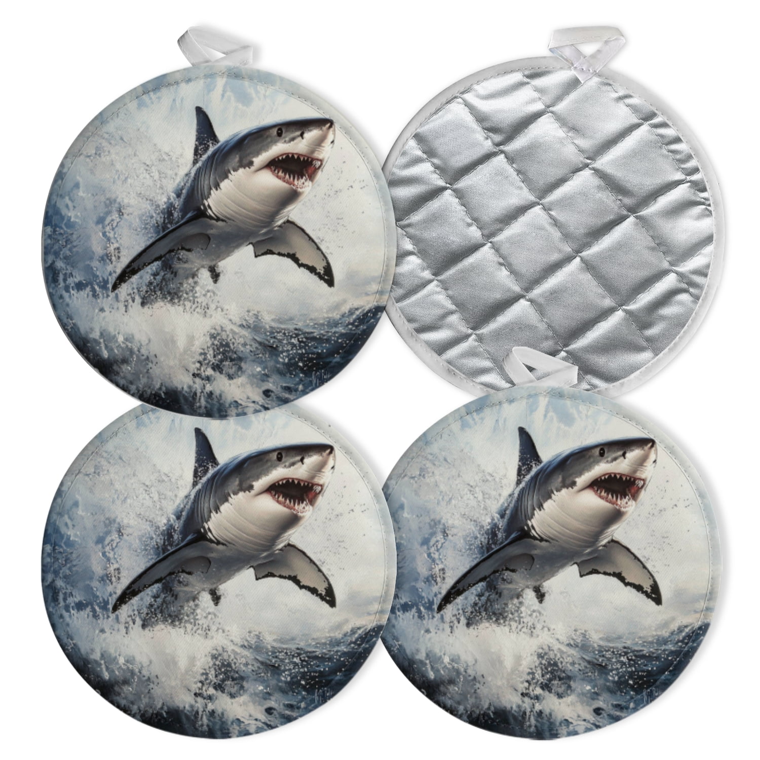 4 PCS Pot Holders for Kitchen,Potholders Sets with Hook for Oven ...