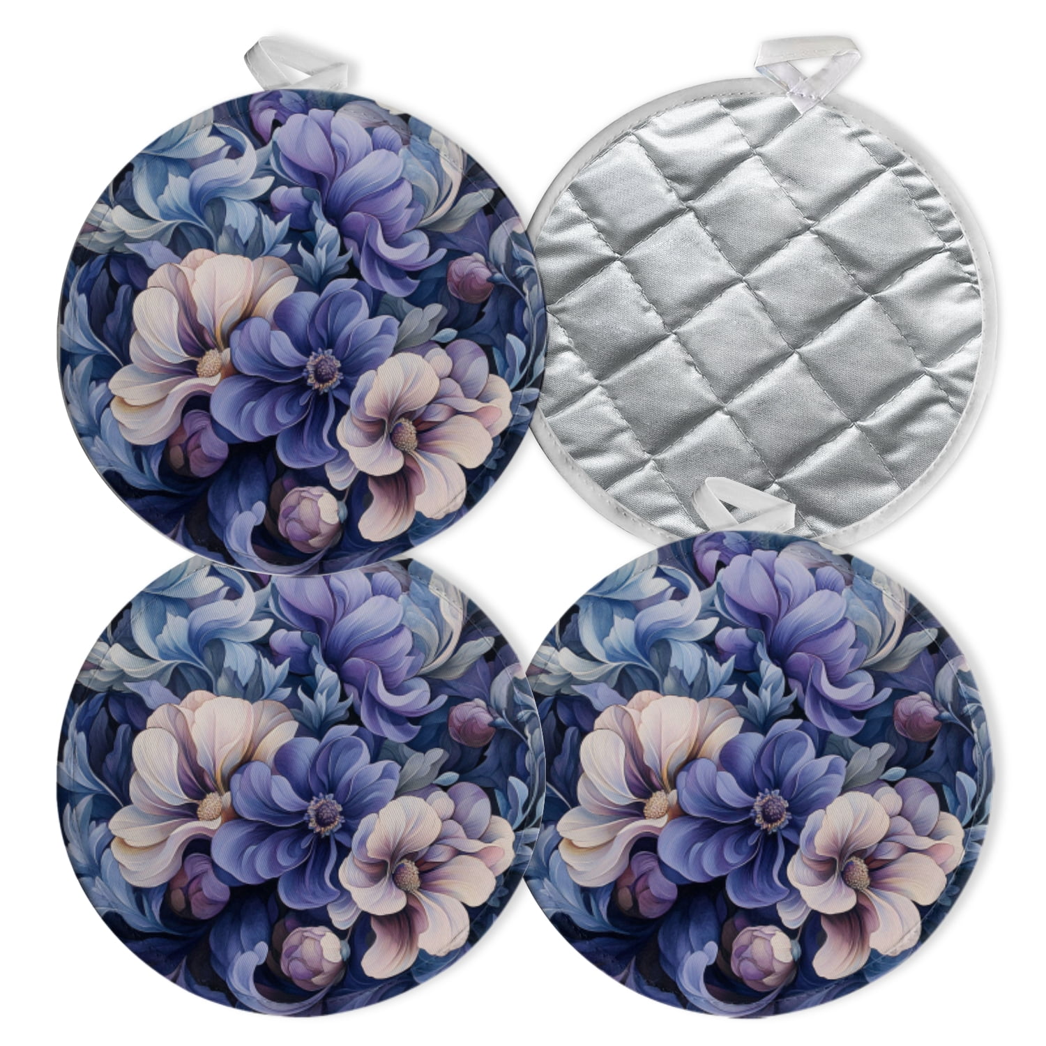 4 PCS Pot Holders for Kitchen,Potholders Sets with Hook for Oven ...