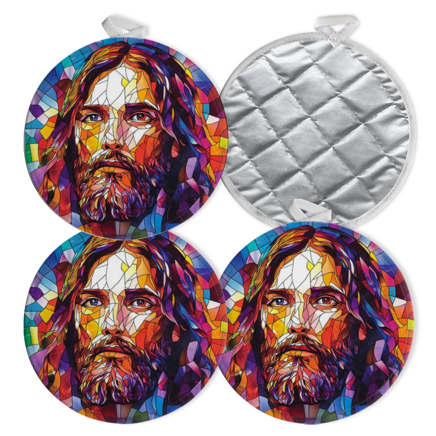 4 PCS Pot Holders for Kitchen,Potholders Sets with Hook for Oven ...