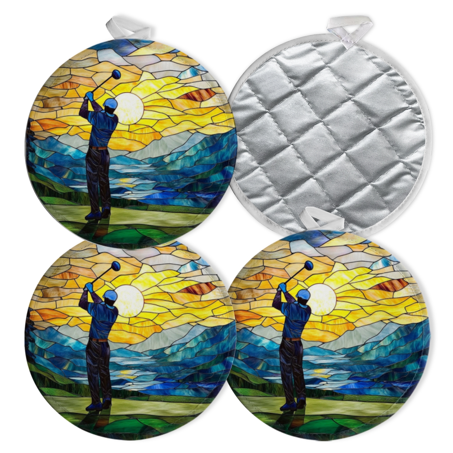 4 PCS Pot Holders for Kitchen,Potholders Sets with Hook for Oven ...