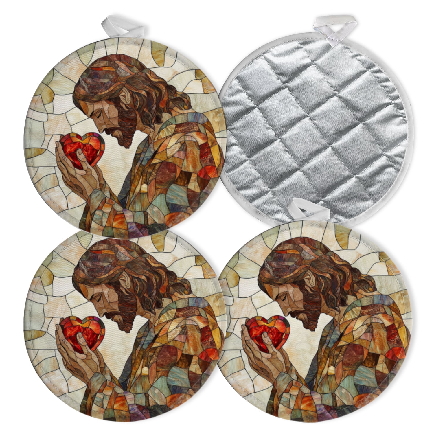 4 PCS Pot Holders for Kitchen,Potholders Sets with Hook for Oven ...
