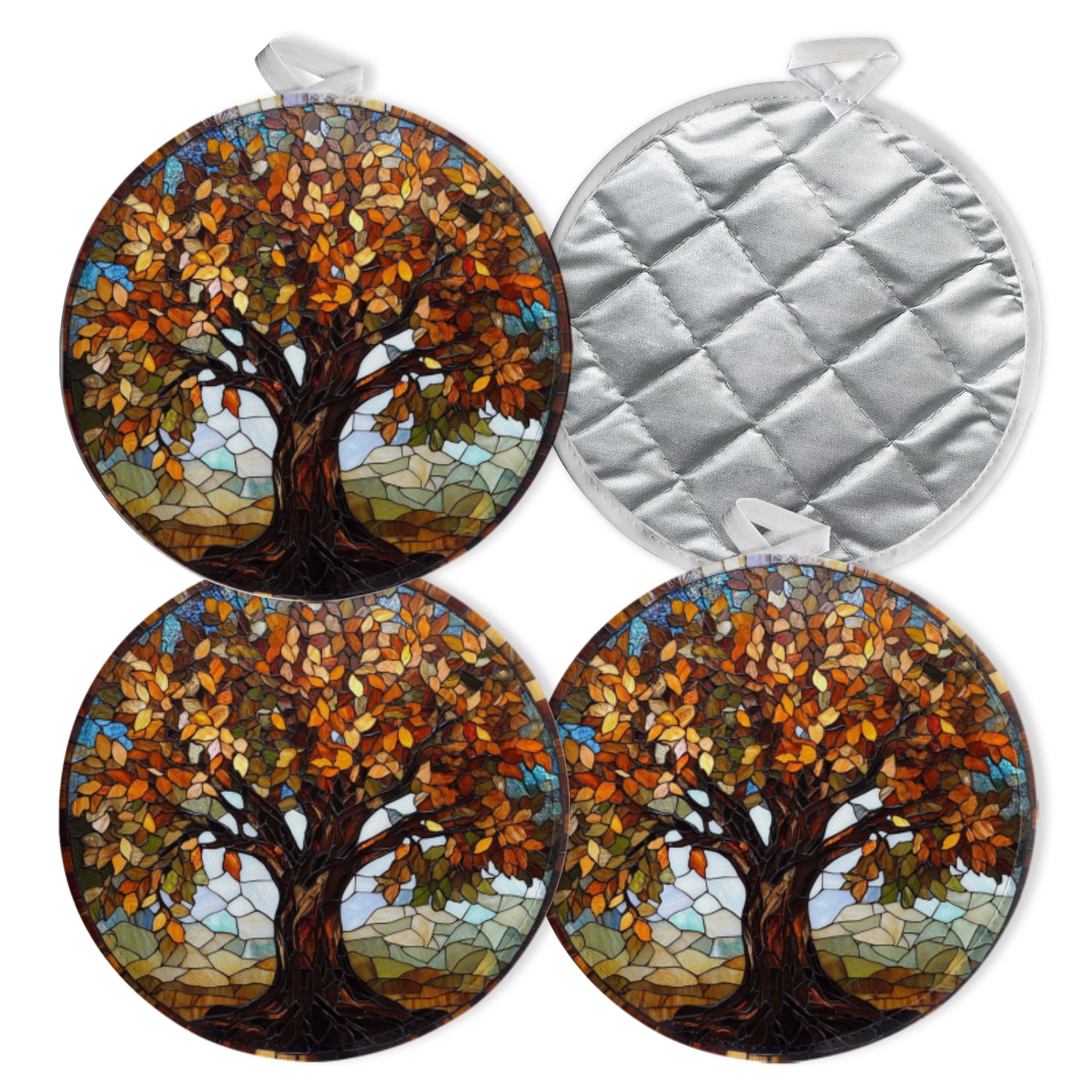 4 PCS Pot Holders for Kitchen,Potholders Sets with Hook for Oven ...