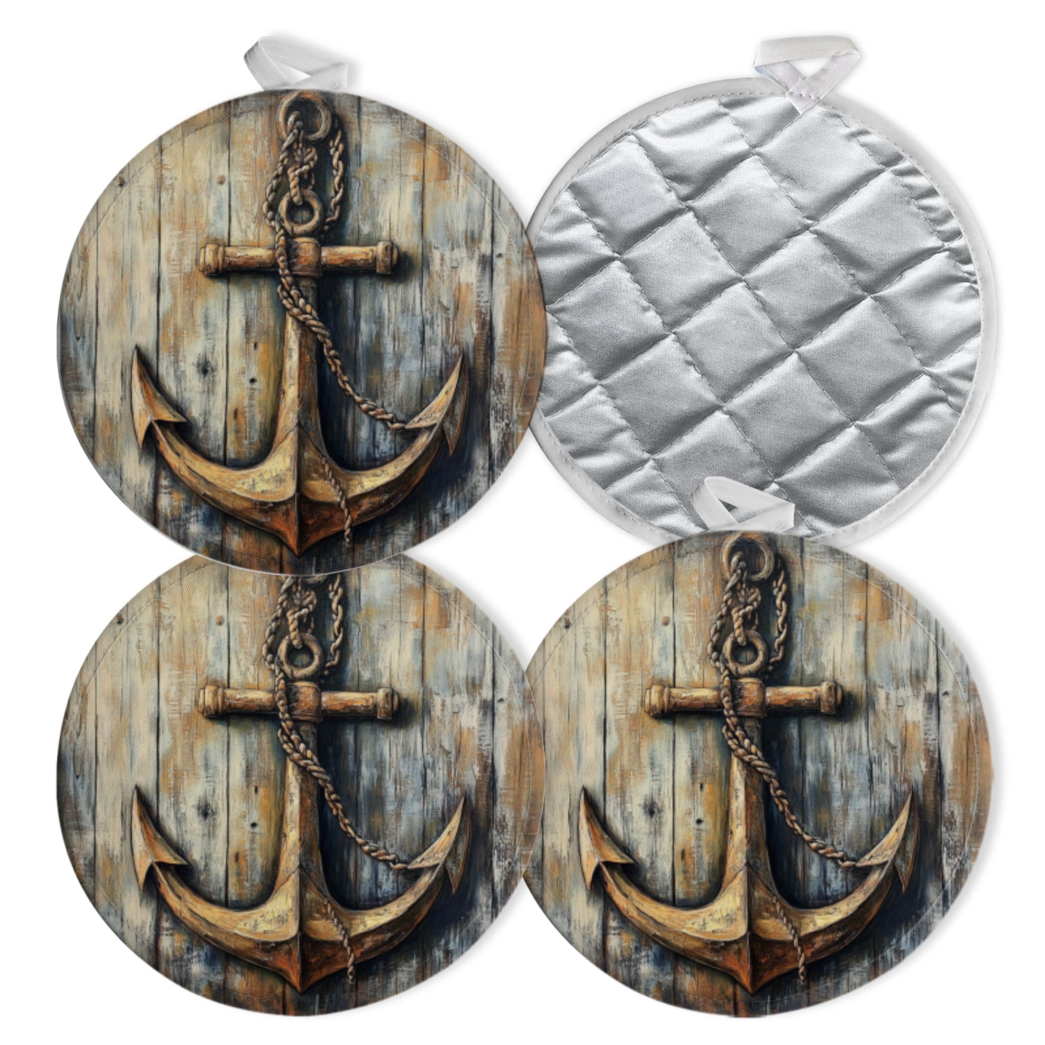 4 PCS Pot Holders for Kitchen,Potholders Sets with Hook for Oven ...