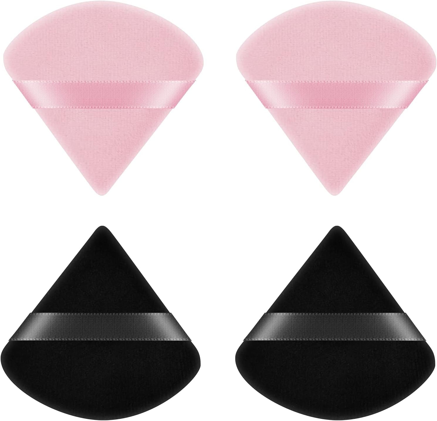 4 PCS Powder Puff, Triangle Makeup Puff, Reusable Soft Powder Sponge ...