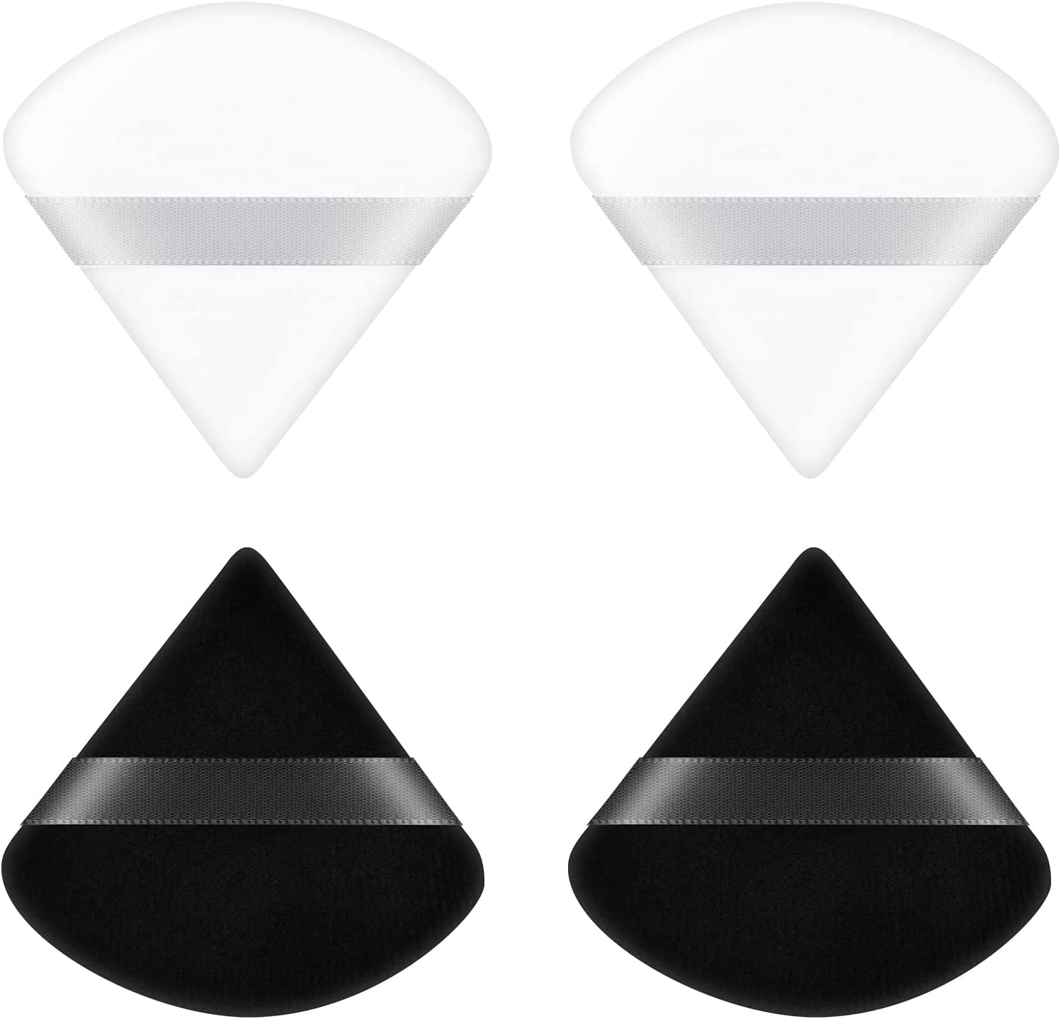 4 PCS Powder Puff, Triangle Makeup Puff, Reusable Soft Powder Sponge ...