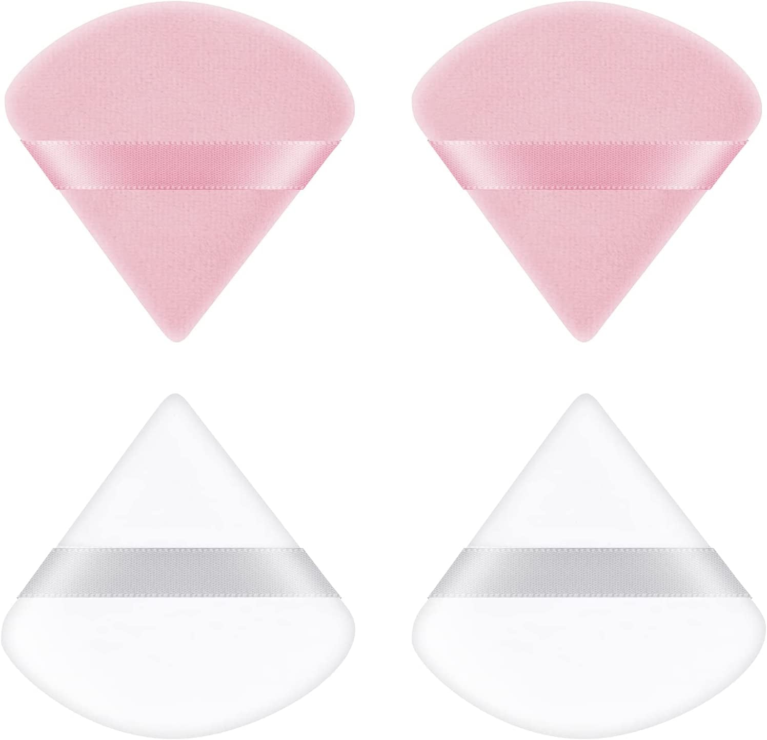 4 PCS Powder Puff, Triangle Makeup Puff, Reusable Soft Powder Sponge ...