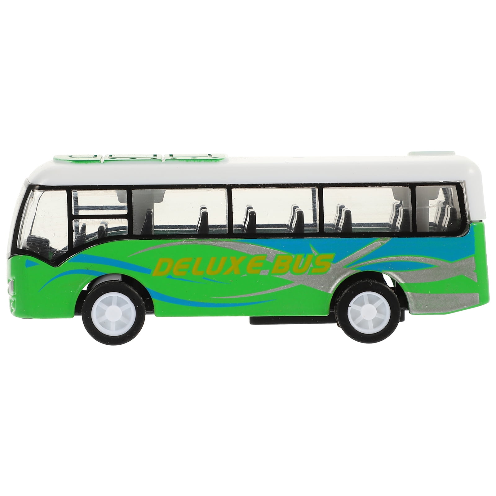 4 PCS Pull Back Bus Model Train Toy Cars Toys Truck Child Green ...
