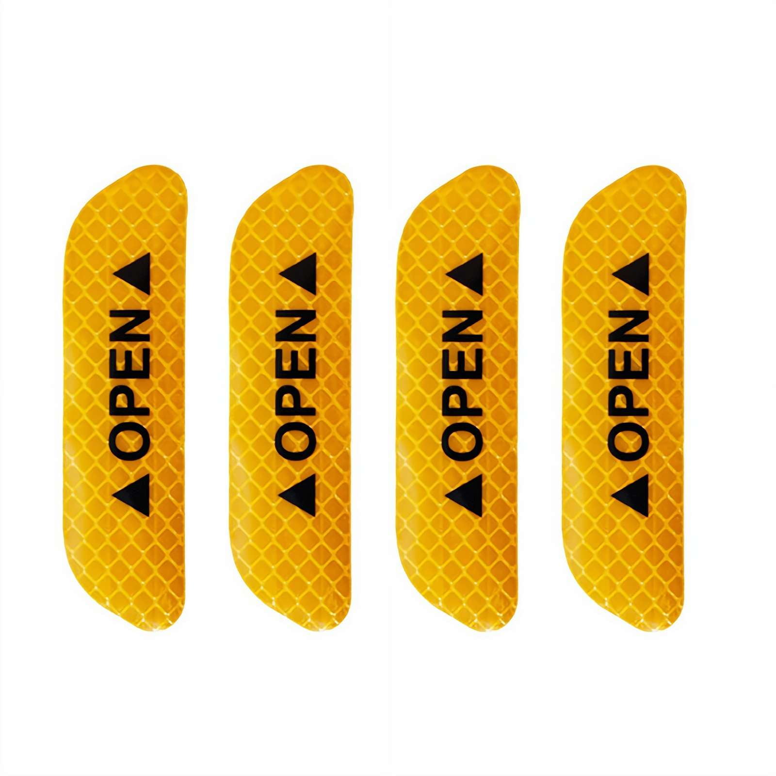 4 PCS Reflective Open Warning Stickers for Car Door, Night Visibility ...