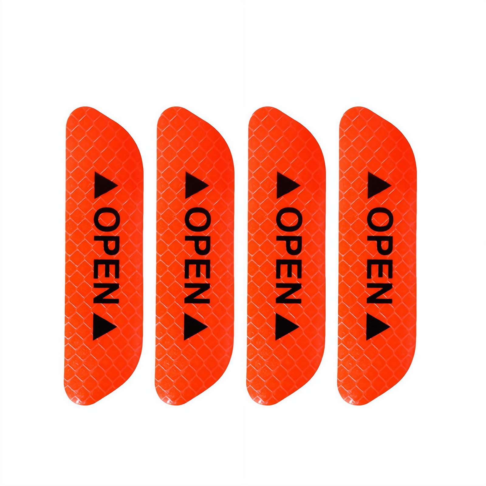 4 PCS Reflective Open Warning Stickers for Car Door, Night Visibility ...