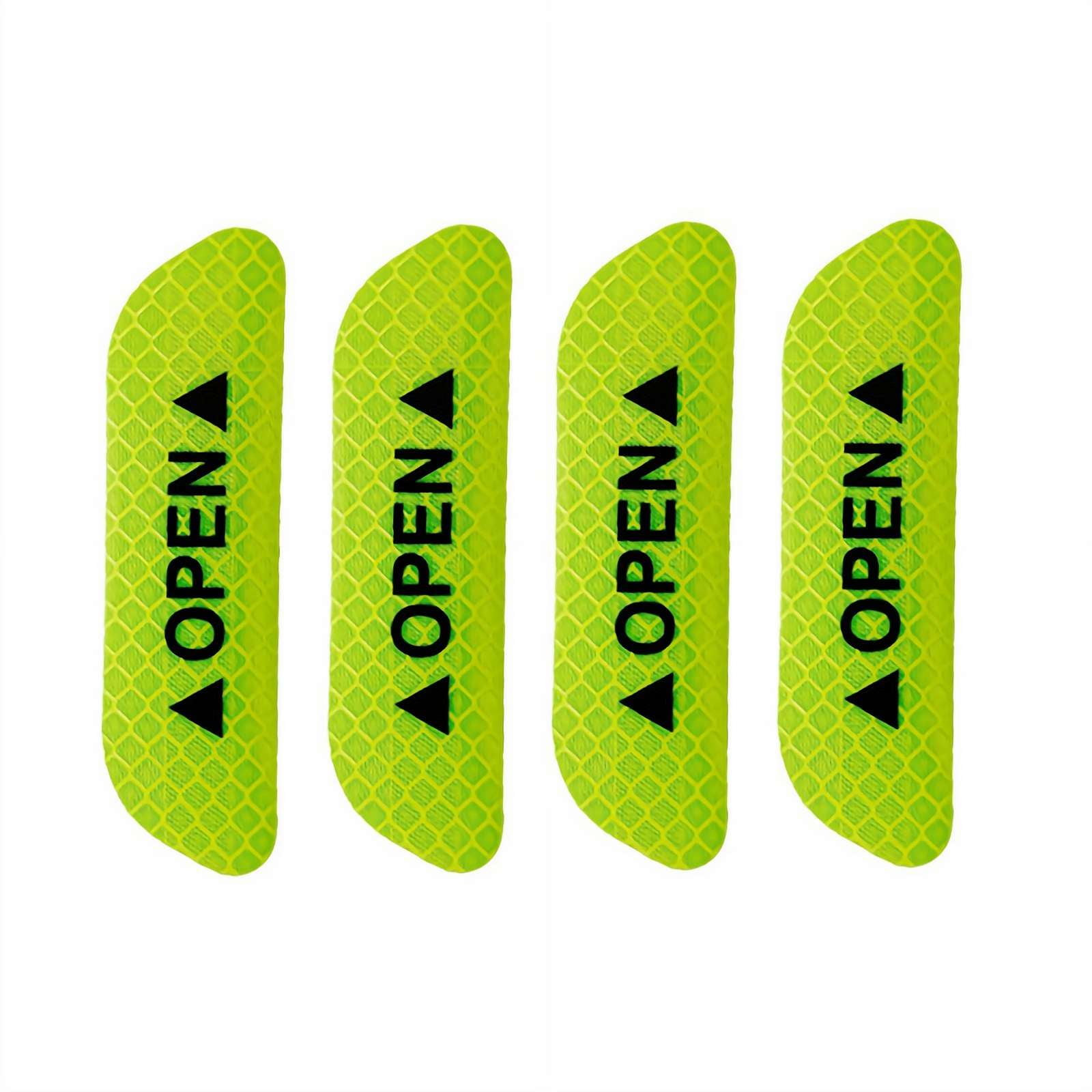 4 PCS Reflective Open Warning Stickers for Car Door, Night Visibility ...