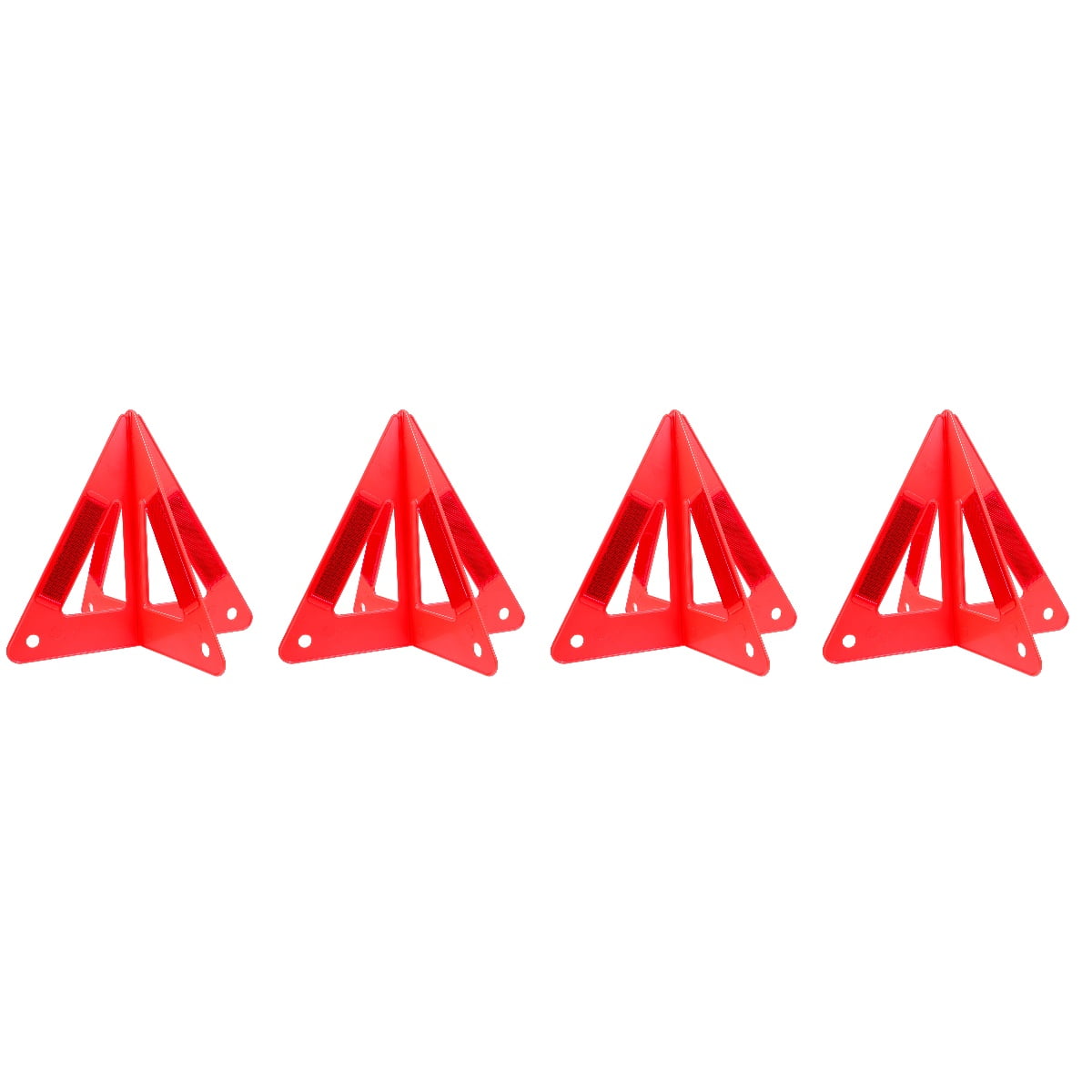 4 PCS Reflective Roadside Triangles Reflector Traffic Cones Neon Sign ...