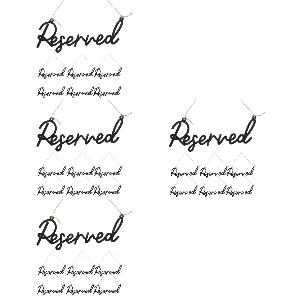 4 PCS Reserved Sign Hanging Seating Signs Tables Welcome Country Decor ...