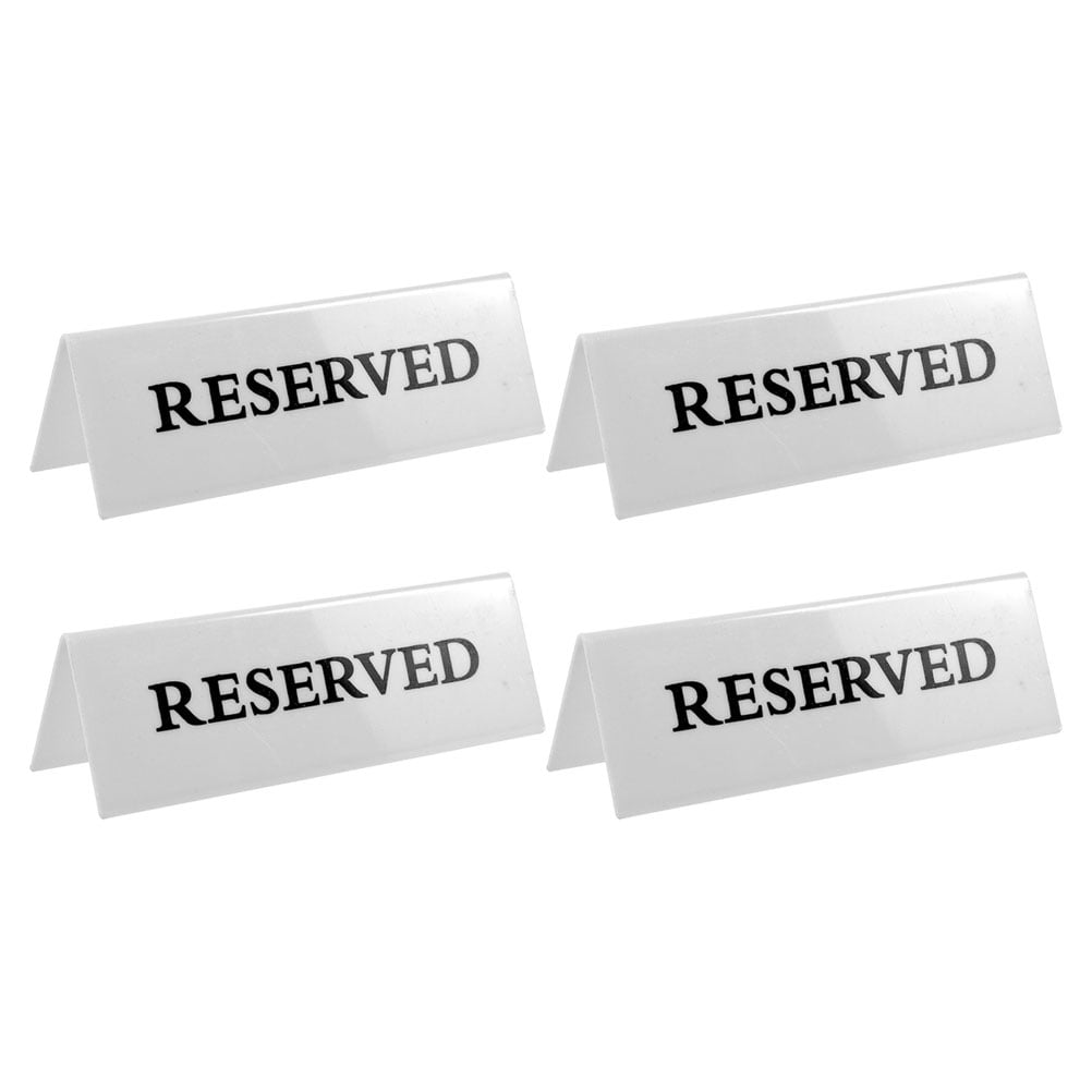 4 PCS Reserved Table Signs for Wedding Events Booking Display Shelf ...