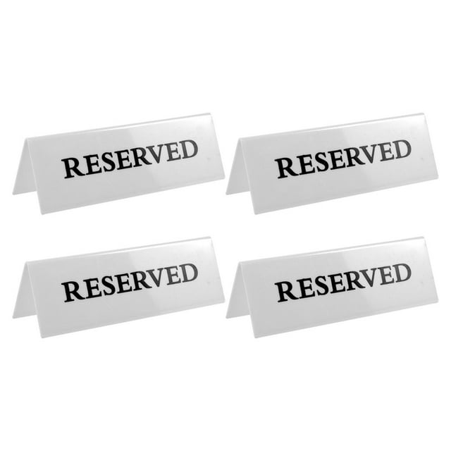 4 PCS Reserved Table Signs for Wedding Events Booking Display Shelf ...