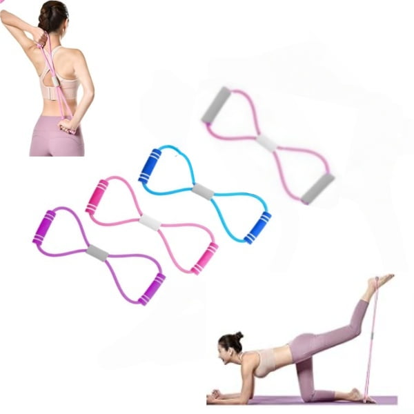 4 PCS Resistance Band,Figure 8 Exercise Bands for Women Men,8 Shaped ...
