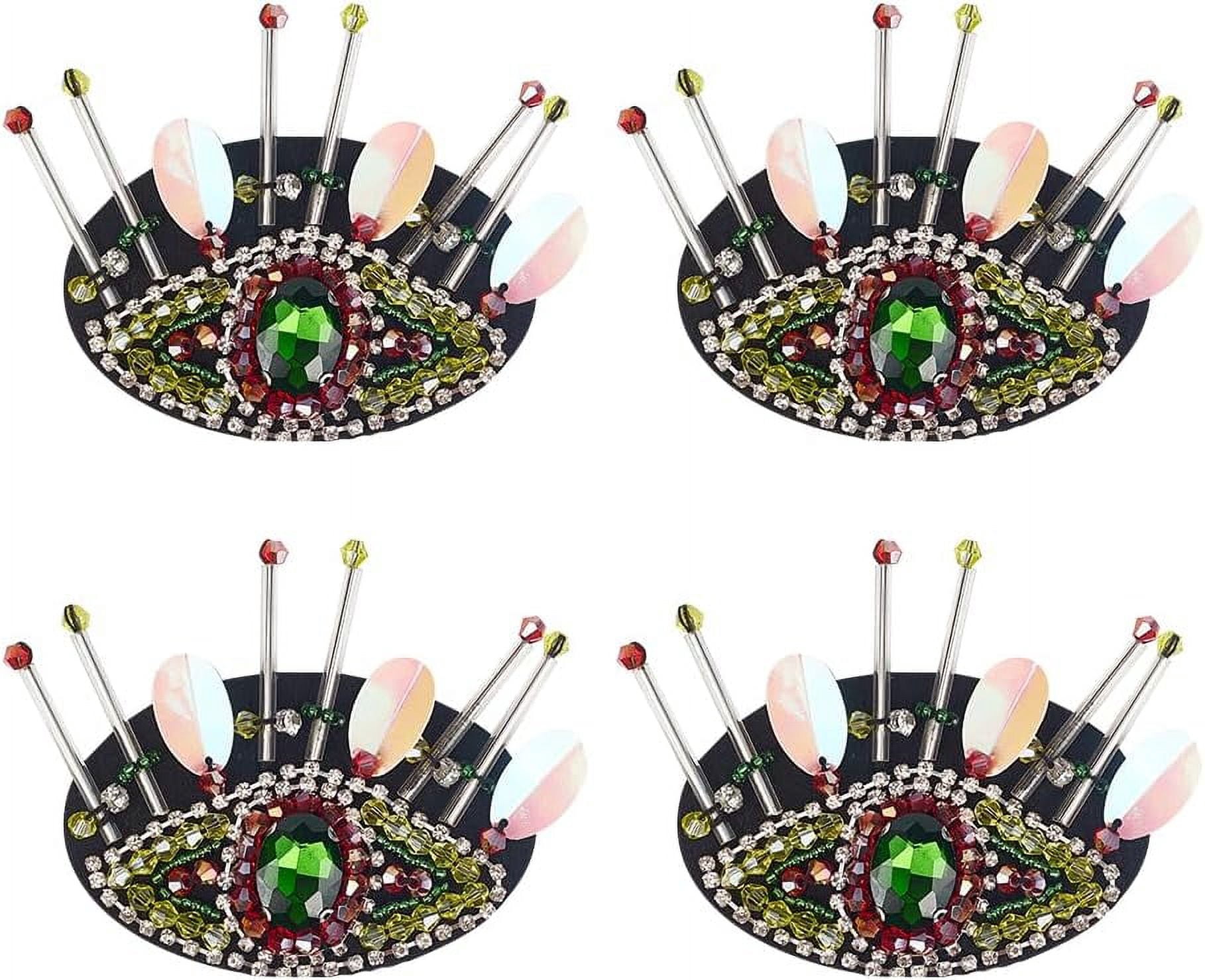 4 PCS Rhinestone Evil Eyes Beaded Patch Sew On Glass Rhinestone ...