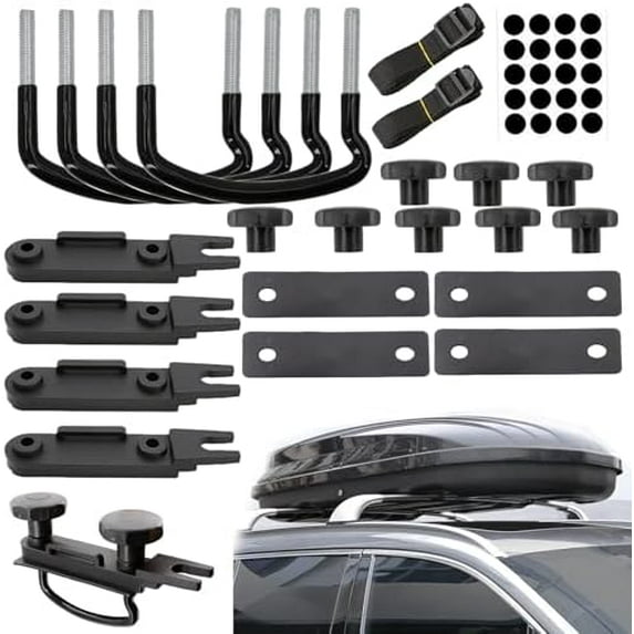 4 PCS Roof Box U-Bolt Clamps Universal Stainless Steel Inner Width 85mm ...