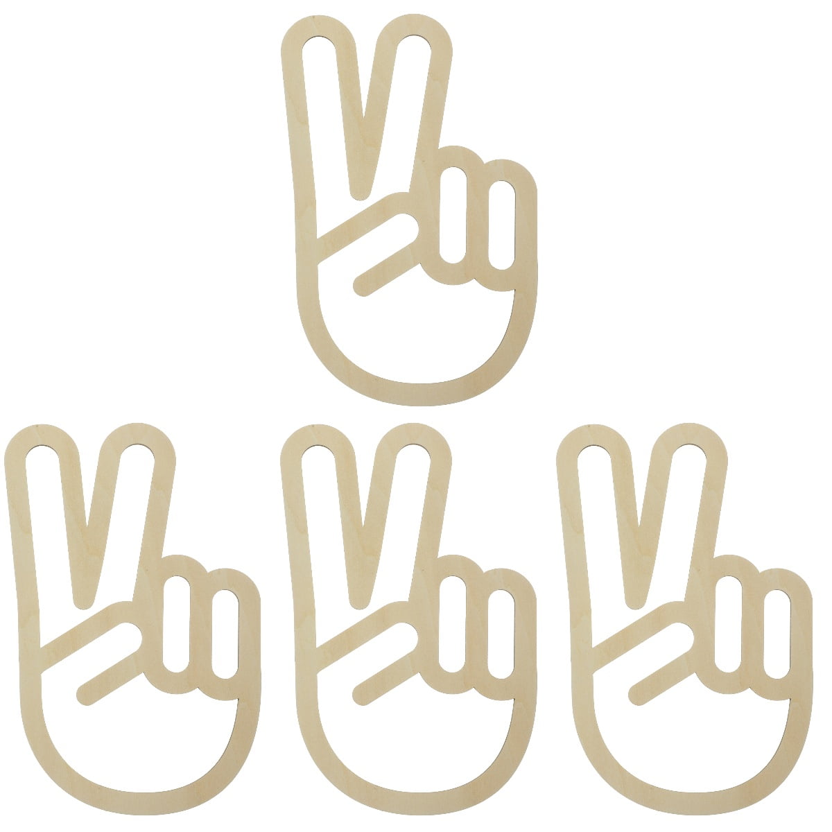 4 PCS Room Wall Sign Fingers Decal Nursery Decor Office - Walmart.com