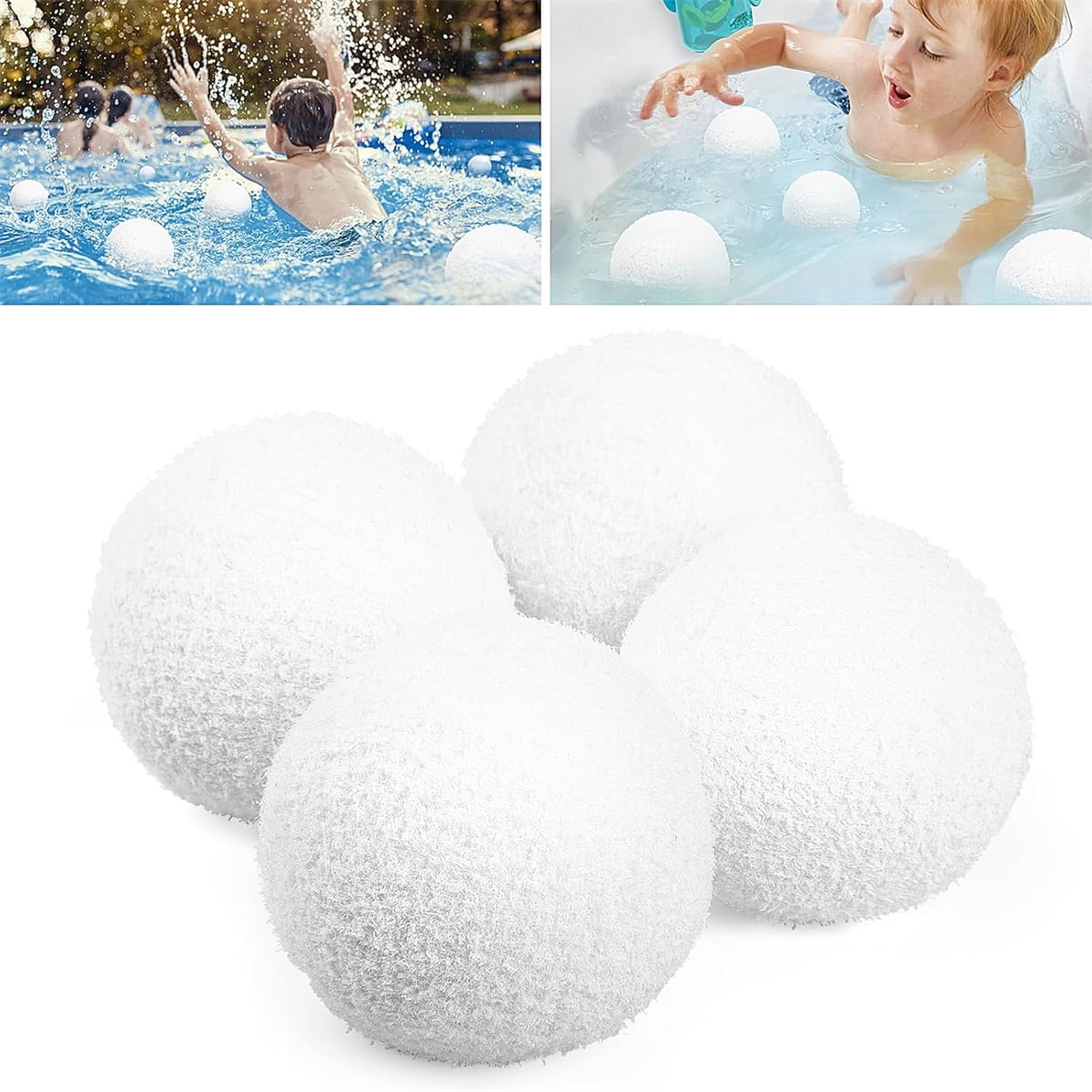 4 PCS Scum Balls for Spas Hot Tub,Reusable Oil Absorbing Sponge Balls ...