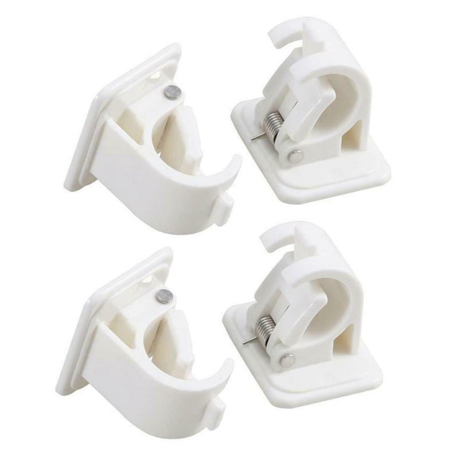 4 PCS Self Adhesive Hooks Rod Bracket Towel Curtain Bracket Drapery ...