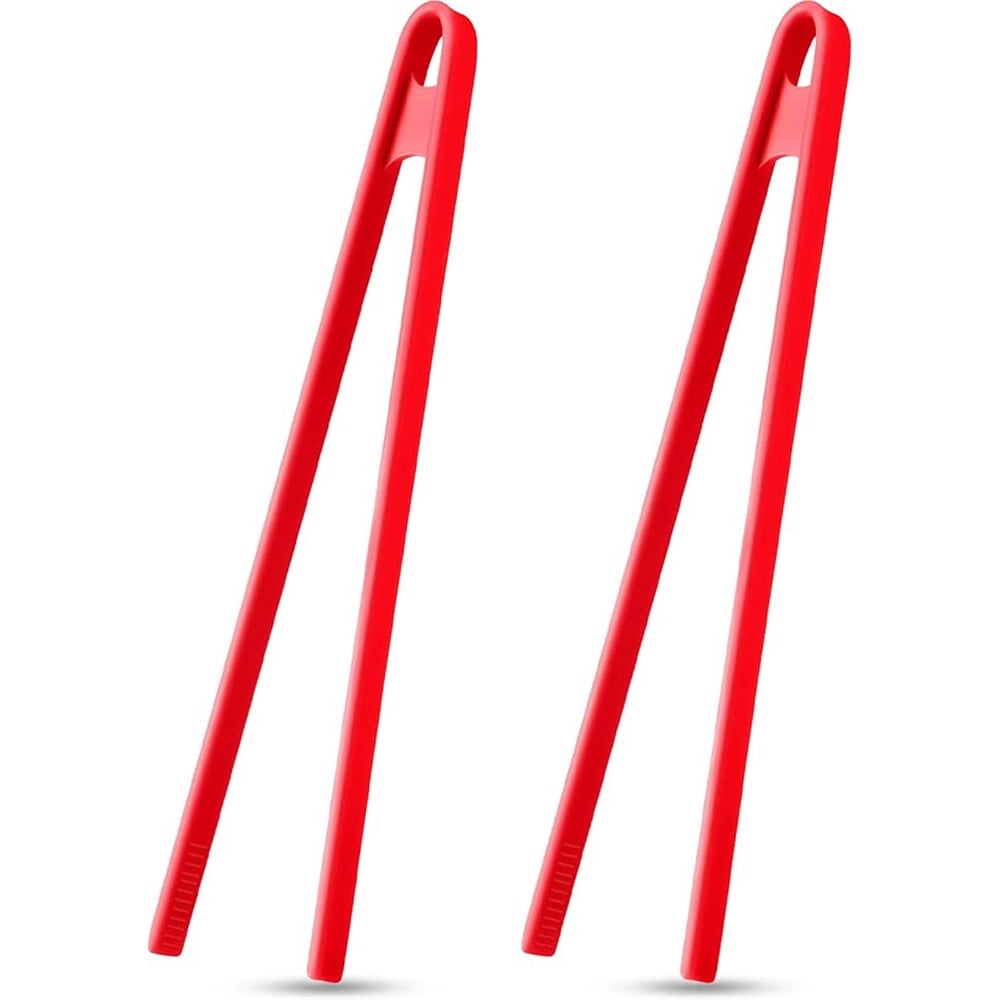 4 PCS Silicone Trivet Tongs Anti-slip, 11.6" Silicone Kitchen Tong ...