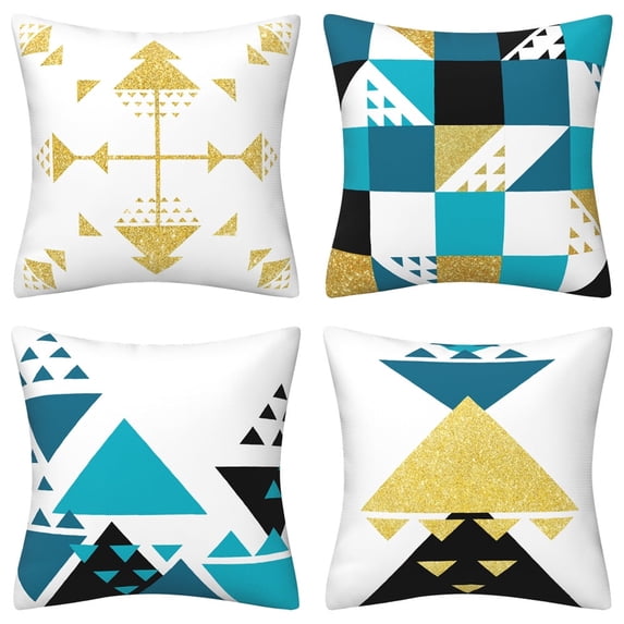 4 PCS Simple Geometric Pillow Covers Office Cushion Cushions - Walmart.com