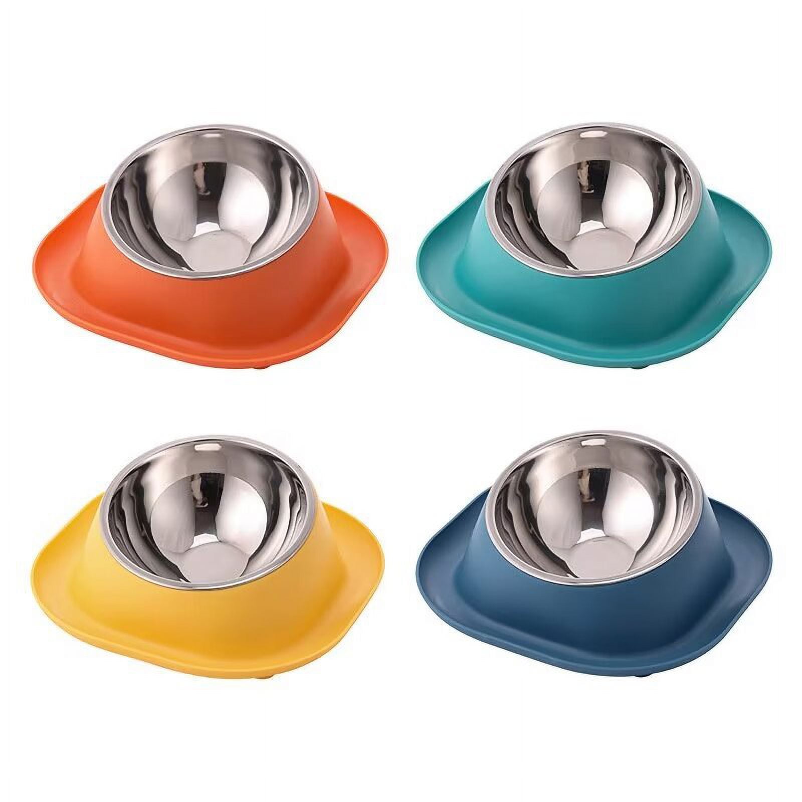 4 PCS Small Dog Bowl, Stainless Steel Dog Food Bowl with Anti-Slip ...