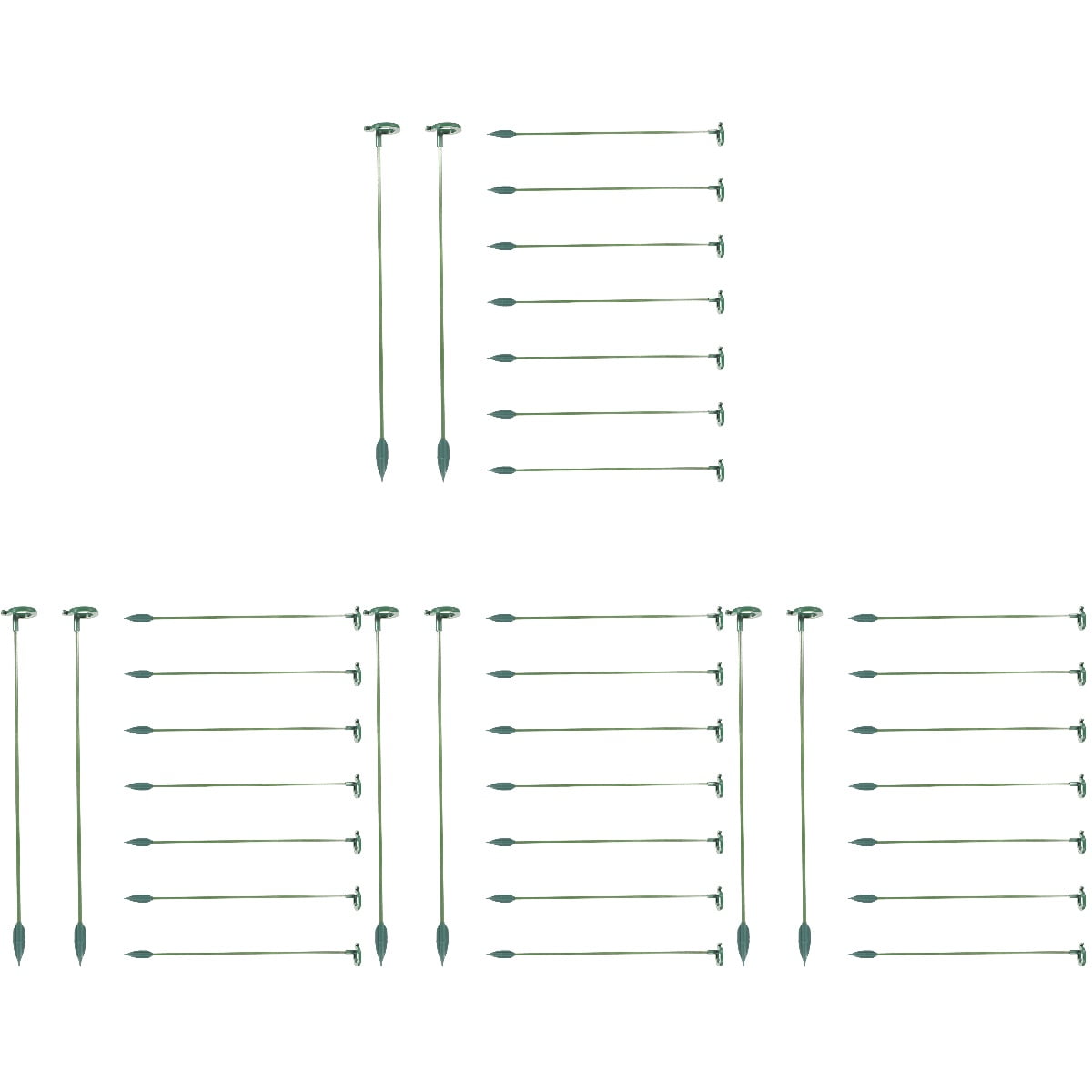 4 PCS Small Flower Stand Orchid Fixed Rods Plants Lid Green - Walmart.com