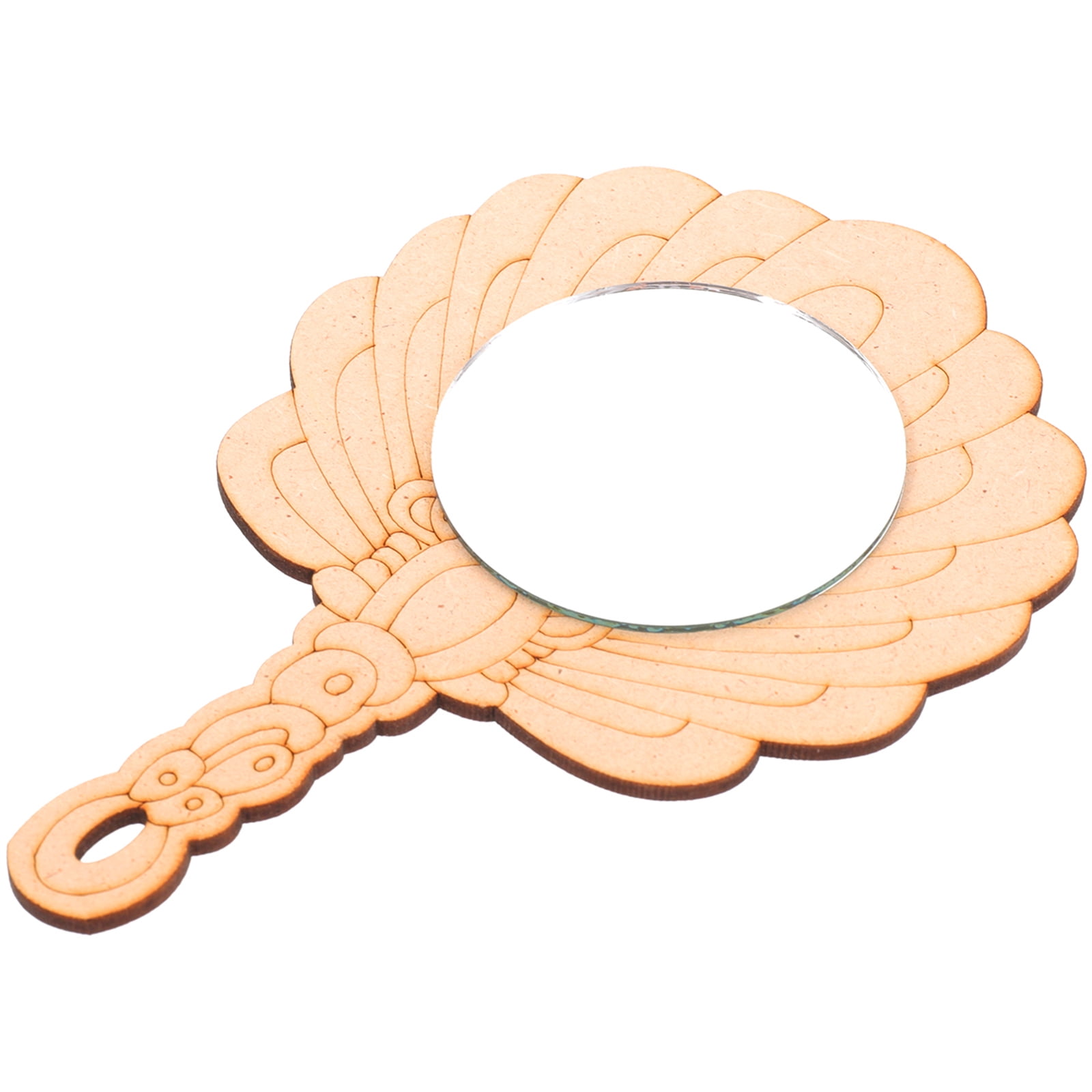 4 PCS Small Handmade Mirror Wooden Playset Mirrors Blank Handmade ...