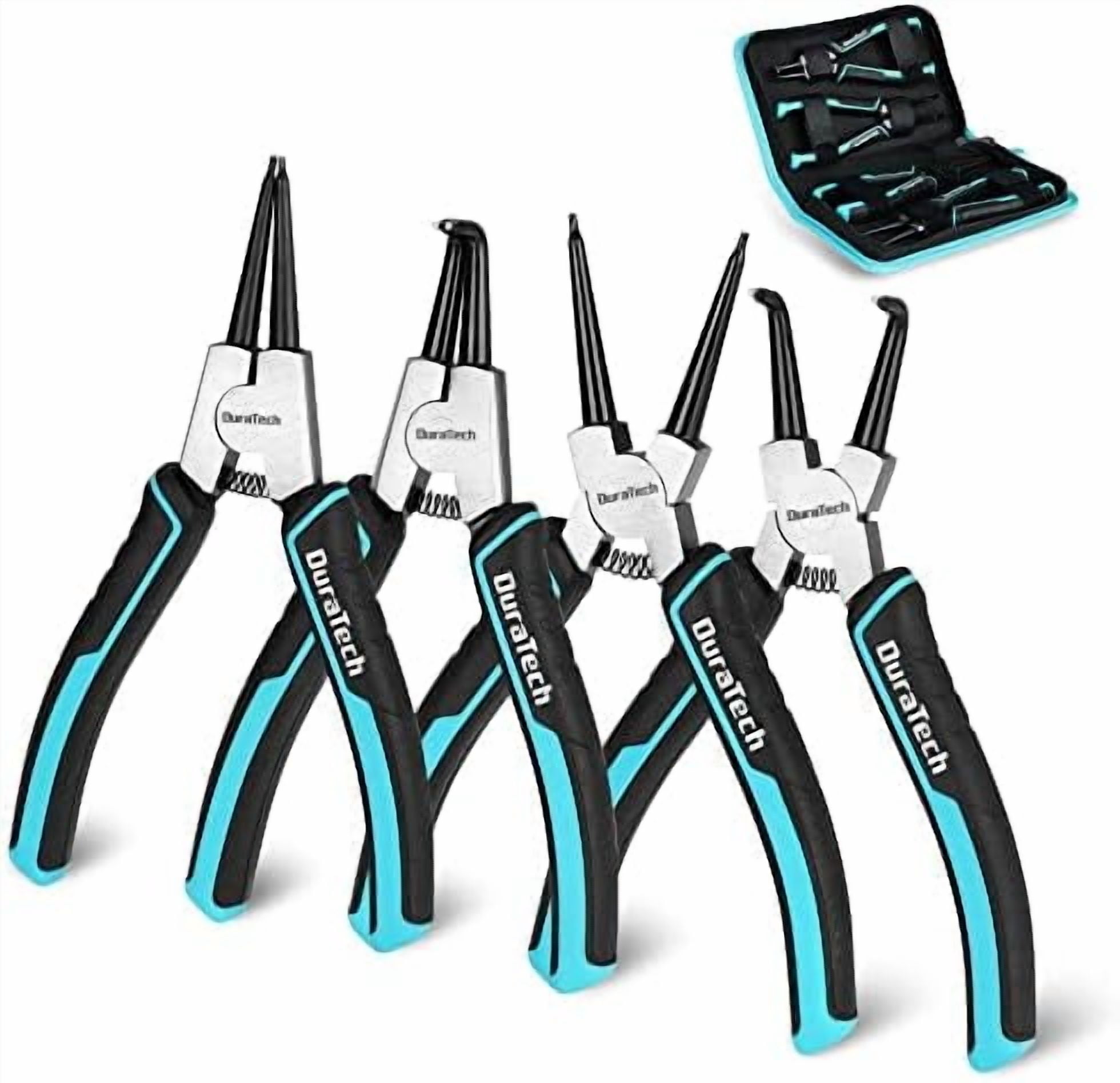 4 PCS Snap Ring Pliers Set, 7 Inch Heavy Duty Internal & External ...