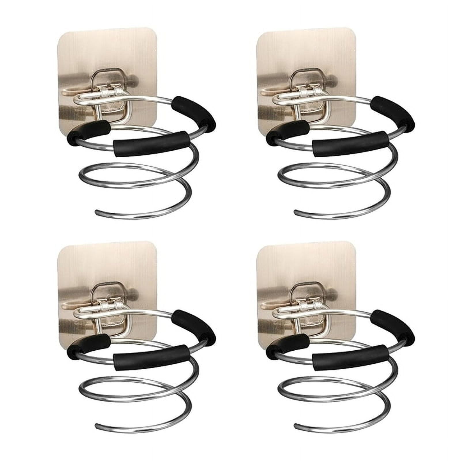 4 PCS Spiral Wall-Mounted Hair Dryer Storage Racks Stylist Tool Hair ...