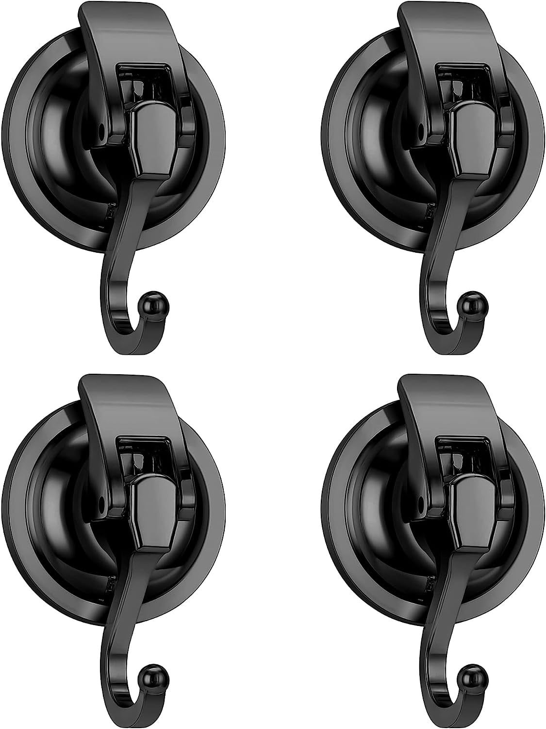 4 PCS Suction Hooks, Premium Vacuum Hanging Suction Cup Hooks Heavy ...