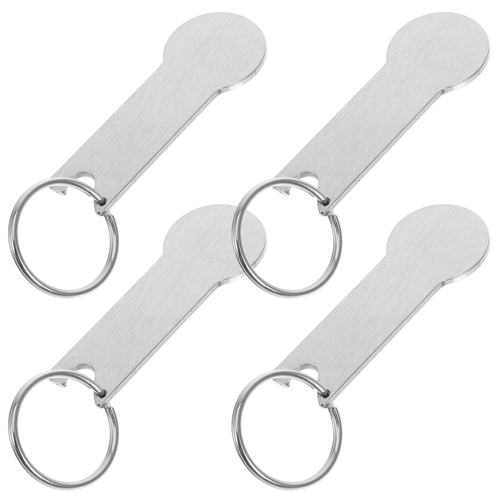 4 PCS Supermarket Trolley Tokens Cart Wire Shopping Pulley Chains Keys ...