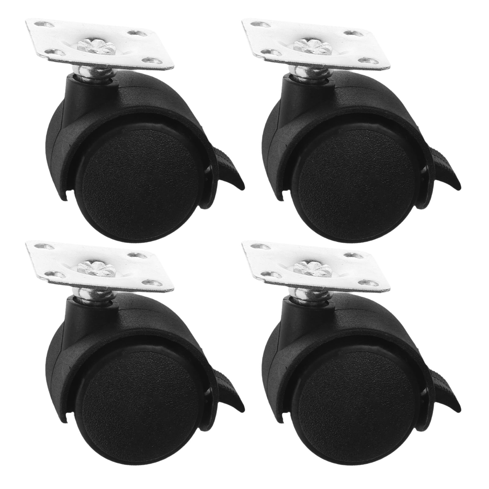 4 PCS Swivel Chair Pulley Caster Wheels 1 Inch Casters Plastic Wheels ...