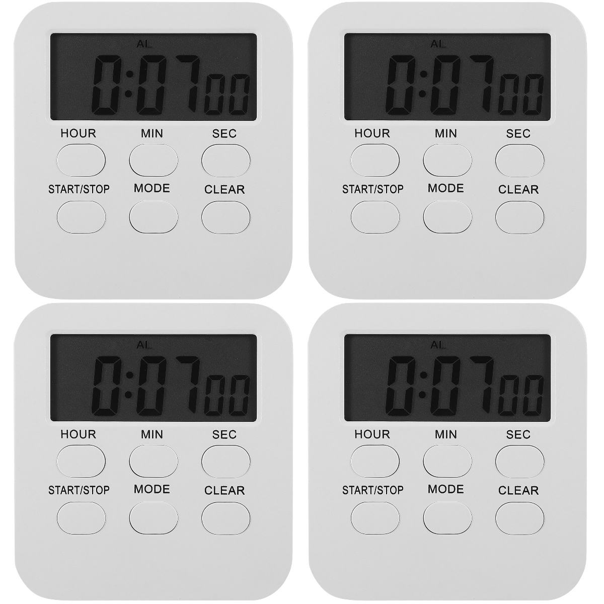 MERRYHAPY White Count up Timer for Eggs Cooking Classrooms and Gyms ...