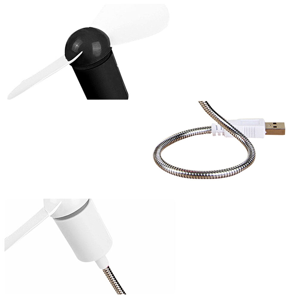 PENIKOKO Silent USB Powered Flexible Gooseneck Fan Portable Air Blower ...