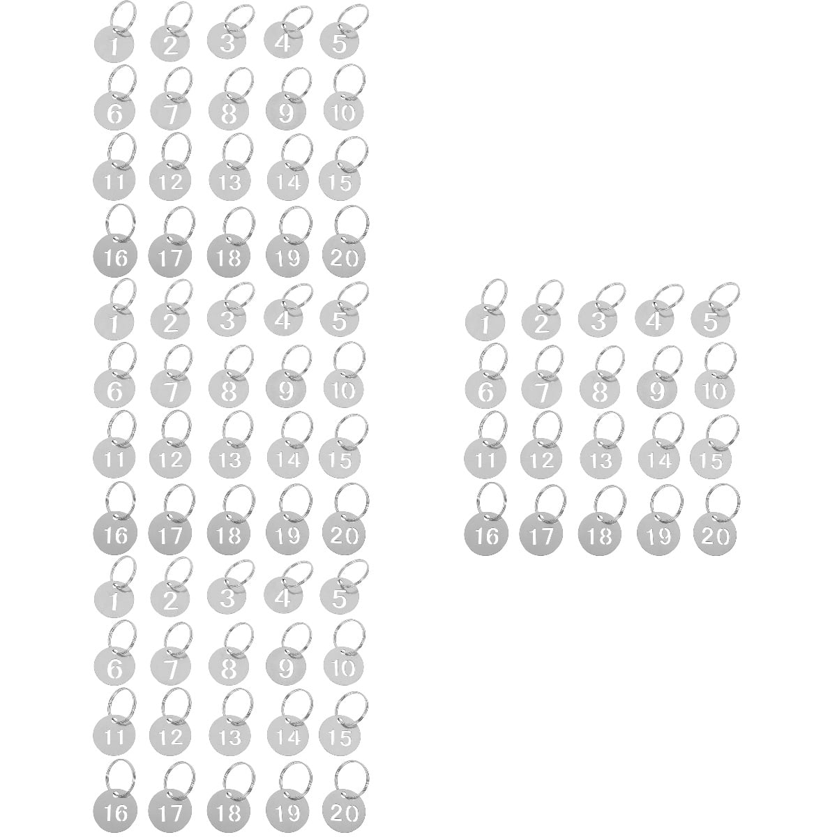 4 PCS Ultra-thin Sticker Stainless Steel Number Plate - Walmart.com