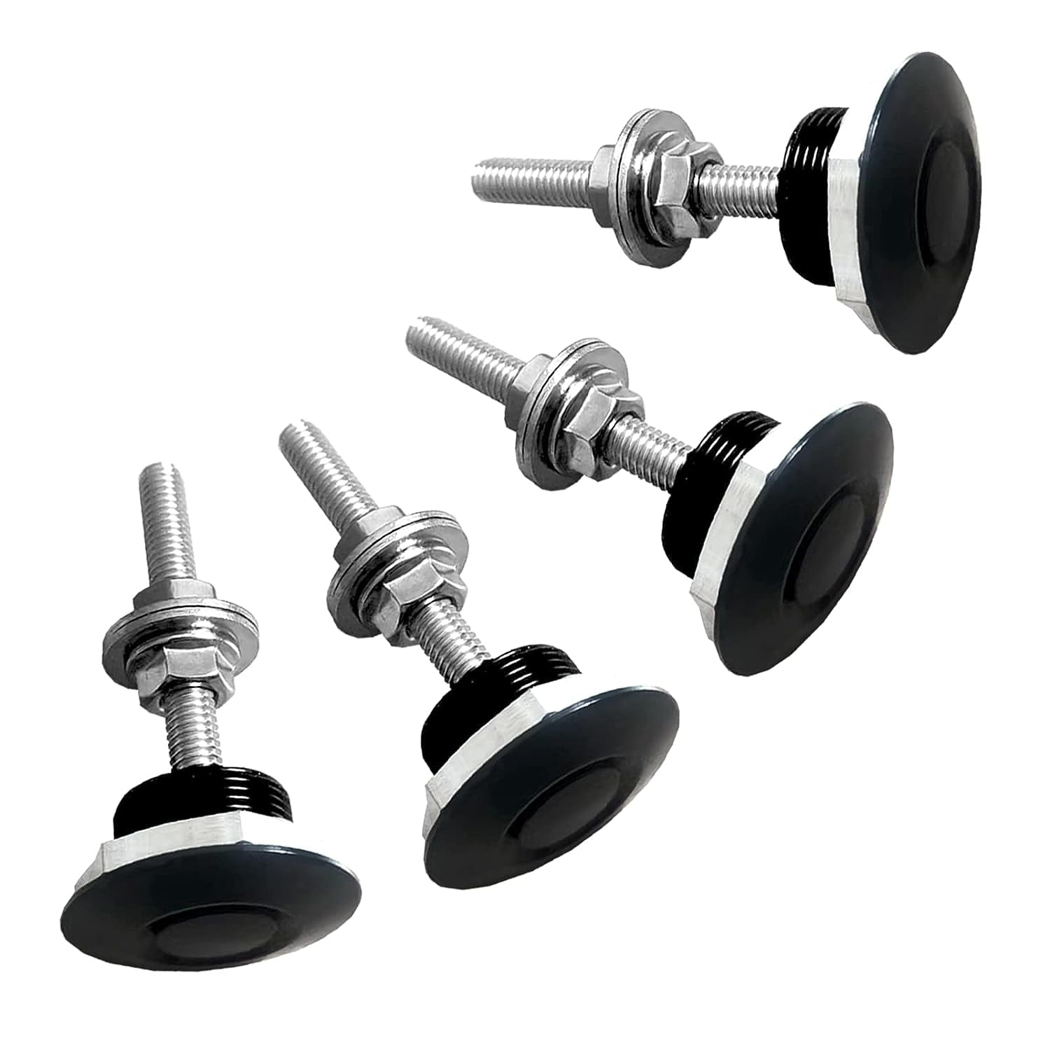 4 PCS Universal Aluminum Quick Release Bumper, Hood Pins Car Hood ...