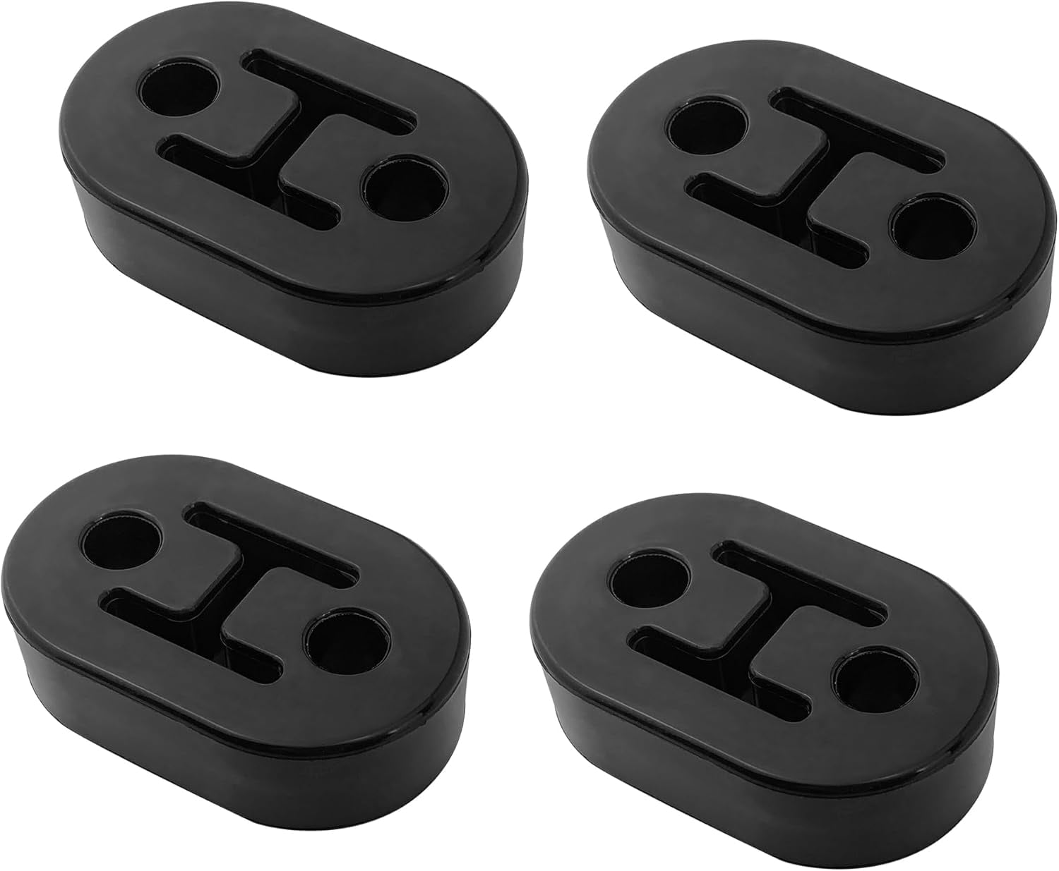 4 PCS Universal Car Exhaust Rubber Muffler Hanger, 2 Hole Rubber ...