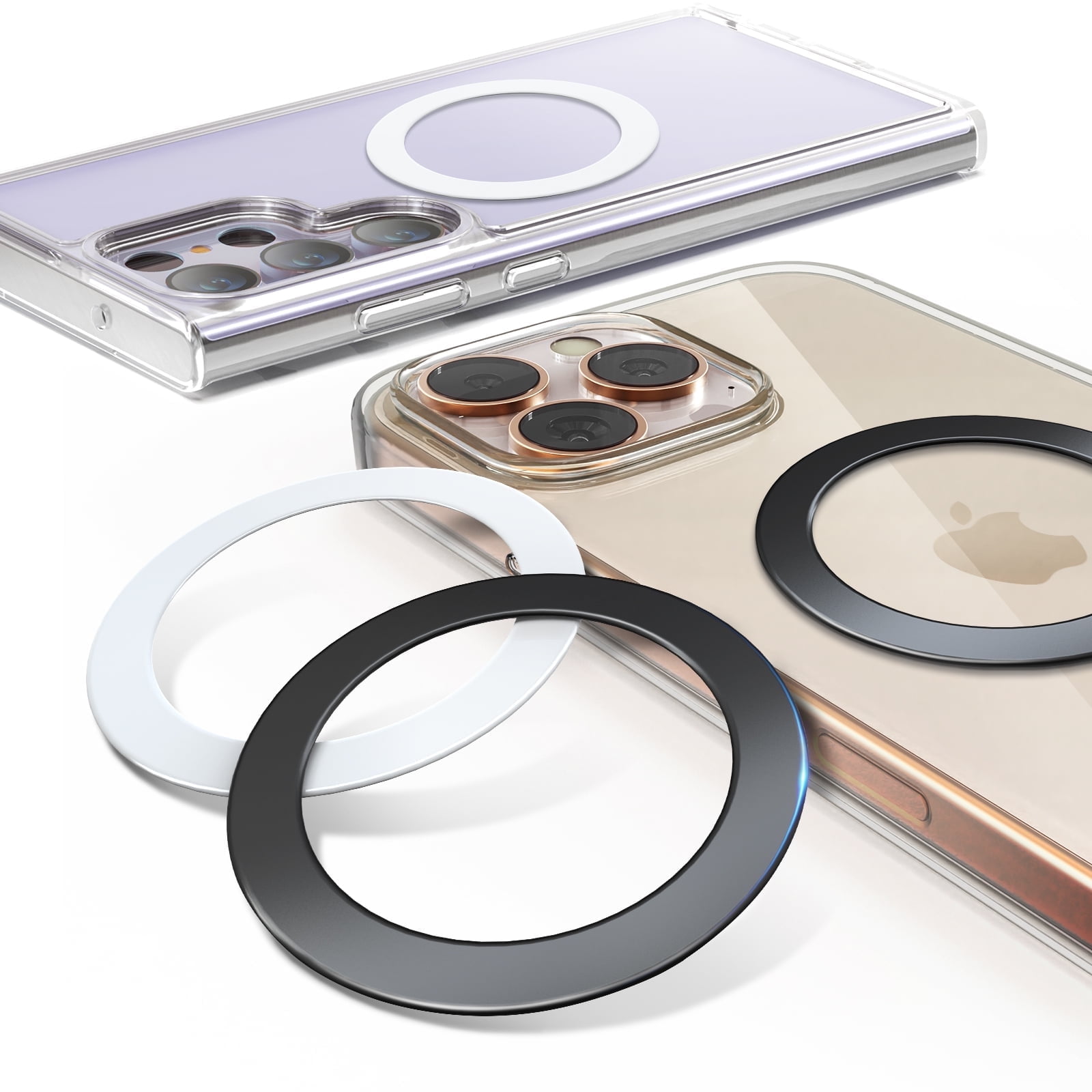 4Pcs Metal Ring for Magsafe Sticker: Ultra-Thin(0.3mm) Mag Safe Adapter ...