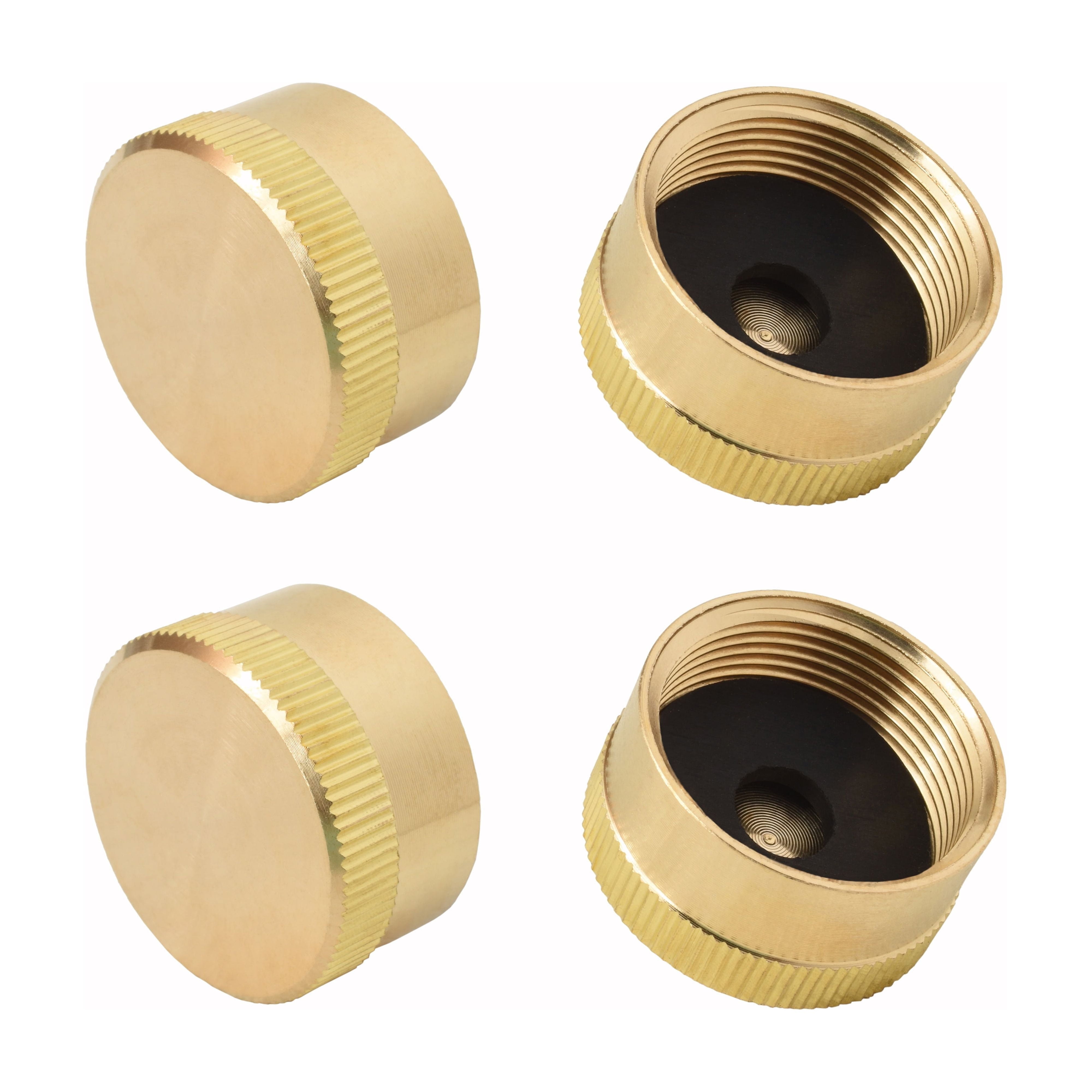 Flame King 1 lb Propane Gas Tank Cylinder Cap, Universal Solid Brass ...