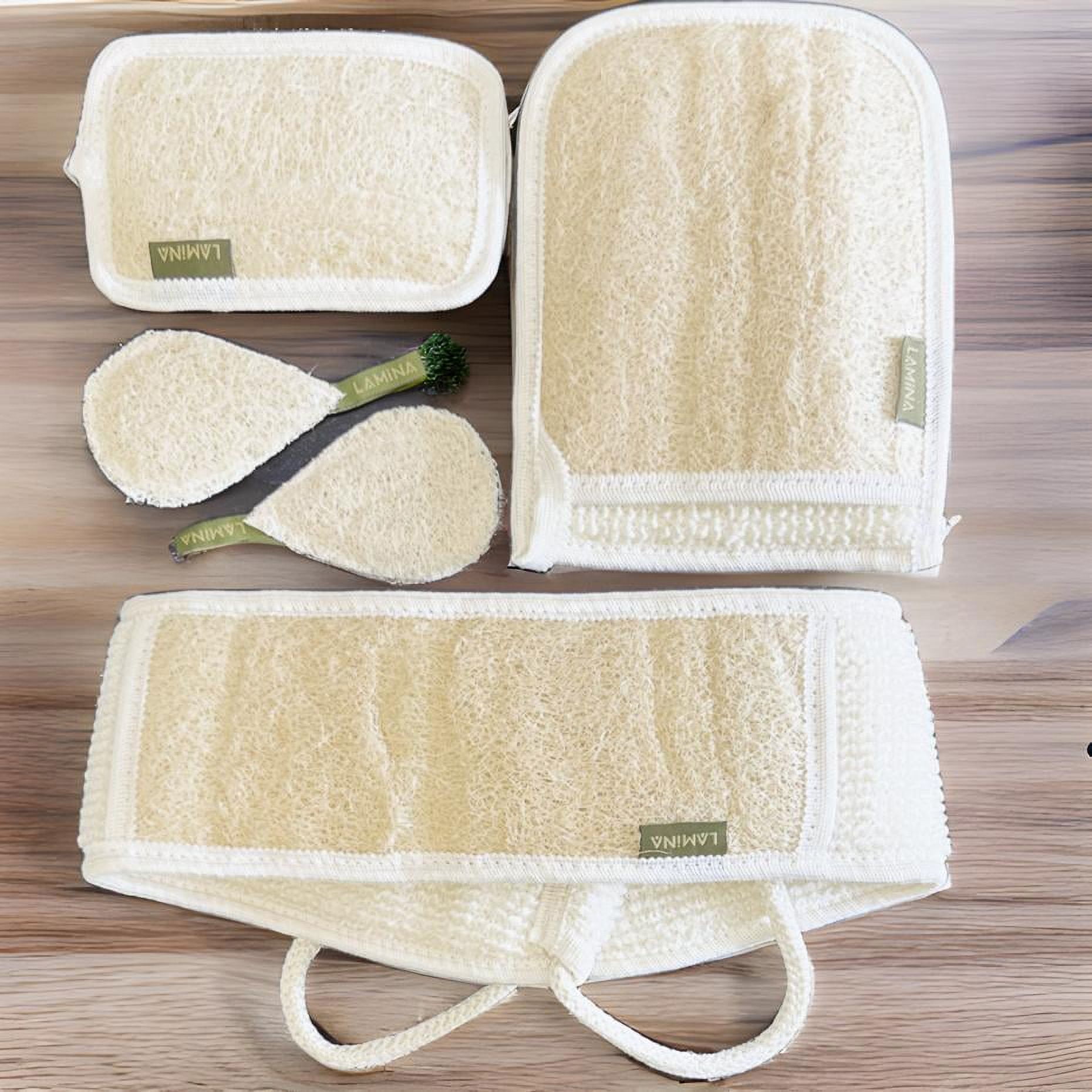 4 PCS - Veteran Textile %100 Natural-Organic, Loofah Sponge, Body ...