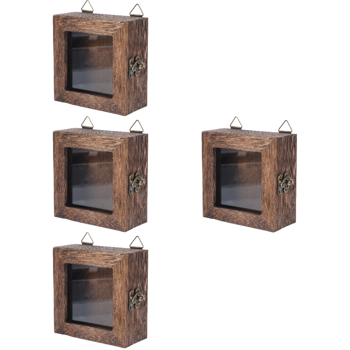 4 PCS Vintage Specimen Box Display Case Decorative Photo Frame Picture ...