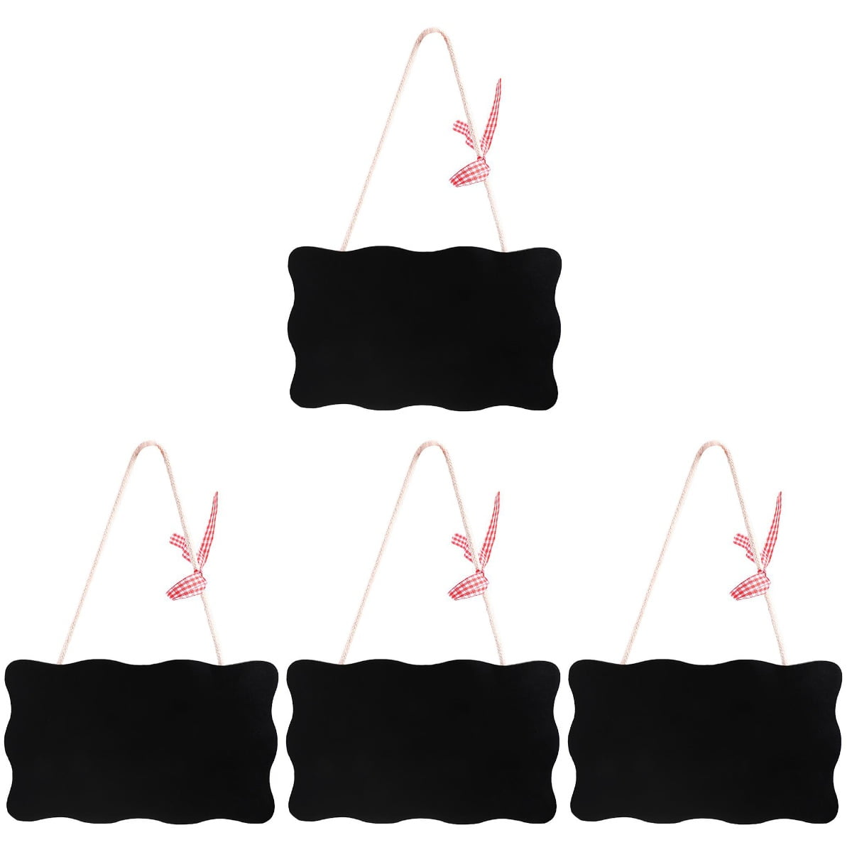 4 PCS Welcome Door Card Small Black Plates Chalks Blackboard Marker ...