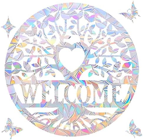 4 PCS Welcome Family Tree Window Decals for Bird Strikes - Anti ...