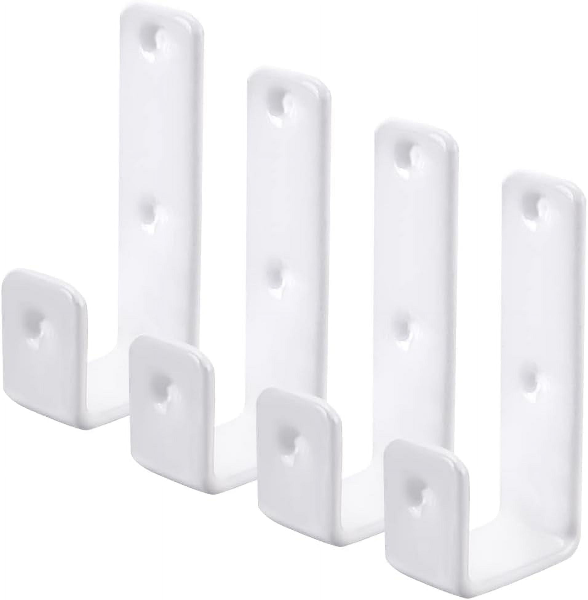 4 PCS White Bed Ladder Plastic Hooks Heavy Duty Hardware Utility Hook ...